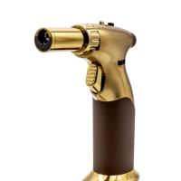 China Zinc Alloy Pistol Shape Butane Blow Torch Lighter Cooking Searing for sale