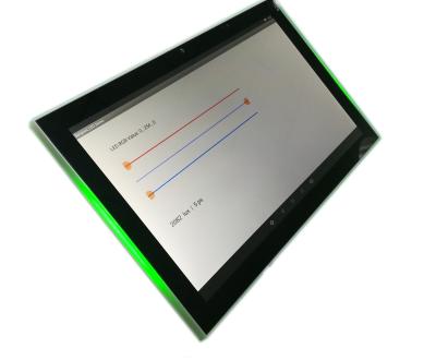 China Android Inwall Mount Tablet With NFC Reader Adjustable LED Light Bar For Time Attendance for sale