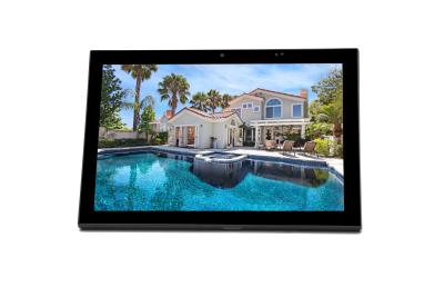 China Android 6.0 POE RJ45 Wall Flush Mounted POE Tablet With 3 Color LED Bar For Meeting Ordeing for sale
