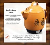 China Automatic Herbal Pot for Traditional Chinese Medicine 2L Ceramic Brown Auto Power Off for sale