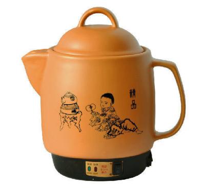 China Electric Ceramic Health Pot 4L Home Use Portable Chinese Ancient Culture Design for sale