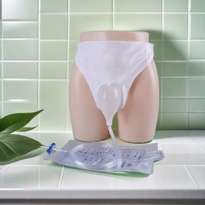 China Class I CE Certified Silicone Male Urine Drainage Bag 2000ml Medical Collection Container for sale