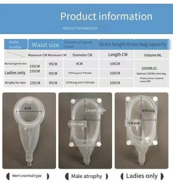 China Disposable Urine Drainage Bag 2000ml Silicone Medical Supply for Men Women CE Certified for sale