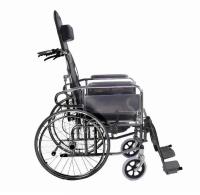 China Black Lightweight Folding Manual Wheelchair 24 inch 120kg Capacity for Comfortable Mobility for sale