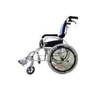 China Lightweight Manual Folding Wheelchair 79x28x30cm Carbon Steel 120kg Capacity for sale