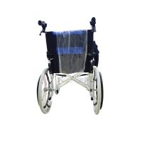 China Lightweight Manual Folding Wheelchair 79x28x30cm Carbon Steel 120kg Capacity for sale