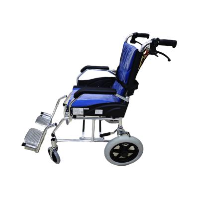 China Folding Medical Wheelchair 120kg Capacity Lightweight Carbon Steel 12 Inch Wheel for sale