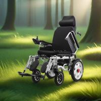 China Folding Electric Wheelchair 24V 250W Motor for Disabled with High Backrest 108x67x91cm for sale