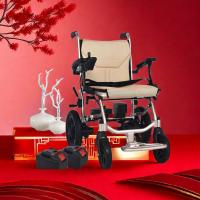 China Foldable Steel Power Electric Wheelchair with Intelligent Electromagnetic Brake 24V for sale