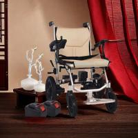 China Foldable Electric Wheelchair for Disabled Travelers Airplane Friendly 24V for sale