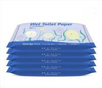 China 200mm x 150mm No Irritation Mild Wet Toilet Paper for Adults Wiping Buttocks 50 Pcs for sale