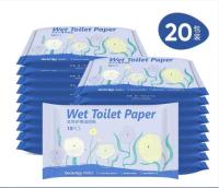China 200mm x 150mm No Irritation Mild Wet Toilet Paper for Adults Wiping Buttocks 50 Pcs for sale