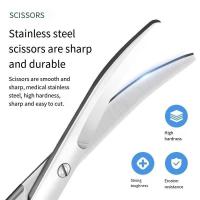 China 18cm Stainless Steel Nose Hair Removal Surgical Scissors Reusable CE Certified for sale