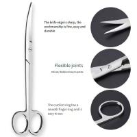 China 18cm Stainless Steel Nose Hair Removal Surgical Scissors Reusable CE Certified for sale