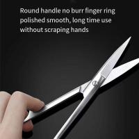 China 18cm Stainless Steel Nose Hair Removal Surgical Scissors Reusable CE Certified for sale