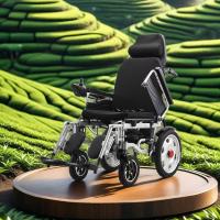 China Foldable Electric Wheelchair 24V 250W with Remote Control and 12A Lead-Acid Battery for sale