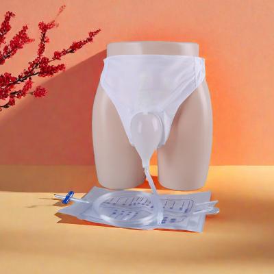 China CE Certified Plastic Urinal Collection Double Hanger Meter Urine Bag 2000ml Silicone for sale