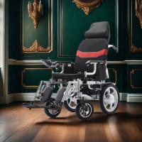 China 24V Electric Wheelchair for Disabled Portable Auto Folding Chair 120kg Load Capacity for sale