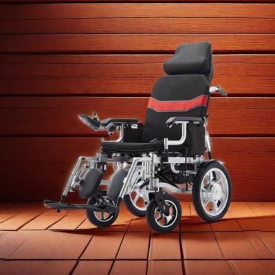 China Power Foldable Electric Wheelchair 24V 12A Lead Acid Battery Fully Automatic Folding for Travel for sale