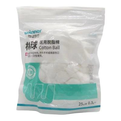 China Medical Grade Absorbent Cotton Balls 100g for Surgical Wound Cleaning Disposable for sale