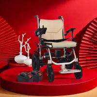 China Foldable Electric Drive Wheelchair Lightweight Aluminum Frame 14kg with Handrail for sale