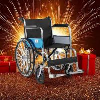 China Lightweight Foldable Wheelchair with Commode Recliner 100kg Capacity 22 inch Seat for sale