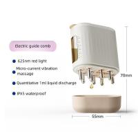 China Electric Scalp Massager Stainless Steel Gua Sha USB Recharge Hair Loss Treatment Comb for sale