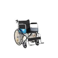 China Adjustable Carbon Steel Manual Wheelchair with Medical Equipment 120kg Capacity for sale