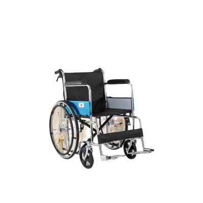 China Adjustable Carbon Steel Manual Wheelchair with Medical Equipment 120kg Capacity for sale