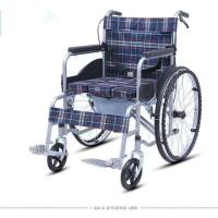 China Foldable Aluminium Manual Wheelchair 22 Inch Seat Width Solid Tire Durable for sale