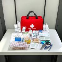 China Large EN 149-2001+A1-2009 Portable Trauma Abrasion First Aid Kit 28x18cm Oxford for sale