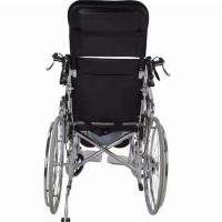 China Manual Wheelchair 24 Inch Tire with Adjustable Footrest Elderly Armrest 120kg Capacity for sale