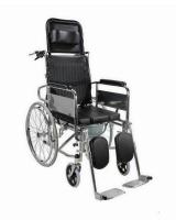 China Adjustable Back Foldable Wheelchair 24 Inch Black 120kg Capacity Manual Wheelchair for sale