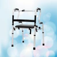 China Non-Slip Foot Pad Elderly Standing Frame with Wheels Collapsible Medical Walker 100kg Capacity for sale