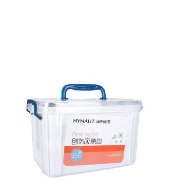 China CE Certified 156-Piece Portable Waterproof Ozone Disinfection Emergency First Aid Kit 56cm for sale