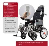 China Karma Electric Wheelchair 108x67x91cm with 12A Lead-Acid Battery Reclining Backrest for sale