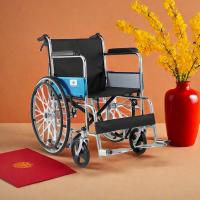 China 20 Inch Manual Wheelchair for Disabled People Professional Standard Steel 300 lbs Capacity for sale