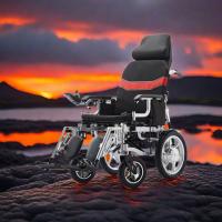 China Foldable Electric Wheelchair 24V 250W with Basket Pouch CE ISO 13485 for sale