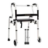 China Aluminum Alloy Geriatric Standing Frame Walker with Toilet Rail 200kg Capacity for sale