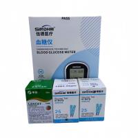 China 50 Blood Glucose Test Strips and Meter Kit for Home Self Testing 5 Seconds Results for sale