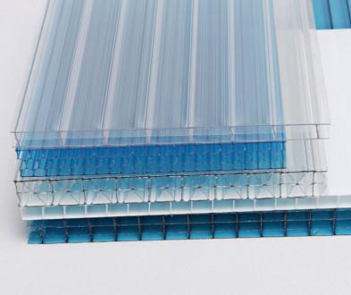 China Transparent Blue Hollow Honeycomb Polycarbonate Sheet Different Thickness For Greenhouse for sale