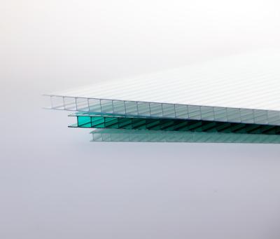 China 6mm Honeycomb Polycarbonate Hollow Sheet Unbreakable Fireproof For Greenhouse Roofing for sale