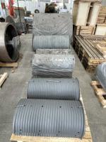 China Custom Carbon Steel Half Cut Split Lebus Grooved Roll Or Drum For Oil Rig Polymer Nylon Material for sale