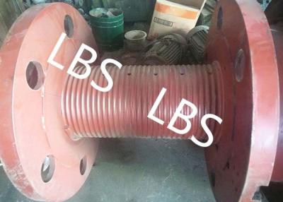 China 3000m Rope Capacity Wire Rope Winch Drum With Helix Groove for sale