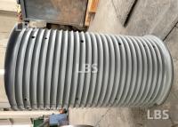 China Left-Handed 80° Split Lebus Groove Rope Drum Sleeve LBS Sleeve for 26mm Wire Rope for sale