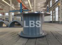 China Spiral Rope Groove LBS Grooved Drum Q355D Steel Flange Mounted For Tower Crane for sale