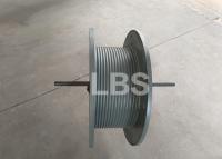 China Single Wire Rope Barrel Double-fold Line Rope Groove Double Side Flanges For Lifting Winch Equipment for sale