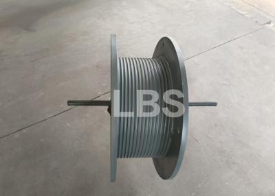 China Single Wire Rope Barrel Double-fold Line Rope Groove Double Side Flanges For Lifting Winch Equipment for sale