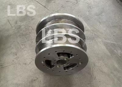China Q355B Steel Triple-section Drum Right-hand 50° Rope Groove Multi-hole Matched For Multi-rope Synchronous Lifting Winch for sale