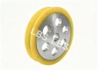 China Multi‑hole Fixed Sheave Aluminum Alloy Yellow Polyurethane For Lifting for sale